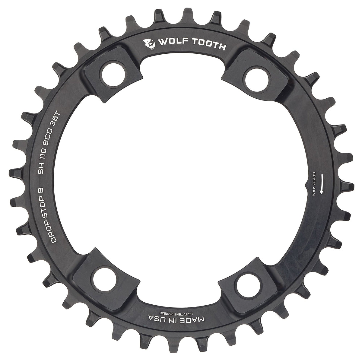 110 BCD Asymmetric 4-Bolt Chainrings for Shimano Cranks – Wolf Tooth ...